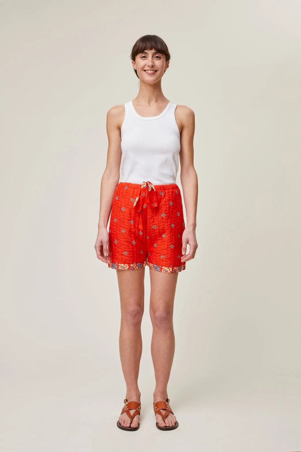 Short femme Margaux | Patchwork Poppy Red | Moismont